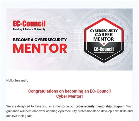Suryansh Garg On Linkedin Eccouncil Cybersecuritymentor Cybersecurity Eccouncilmentor