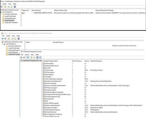 The Request Contains No Certificate Information Software