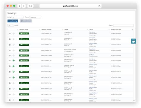 Showing Feedback Log Profusion