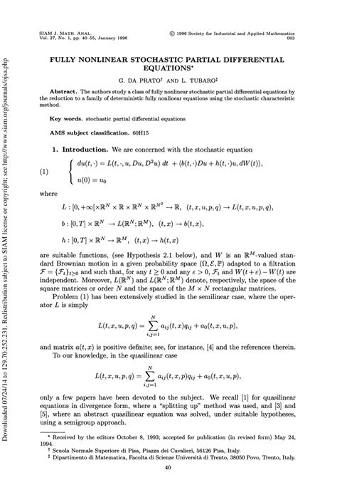 pdf fully nonlinear stochastic partial differential equations