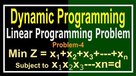 Dynamic Programming To Solve Lpp Problem 4 Youtube
