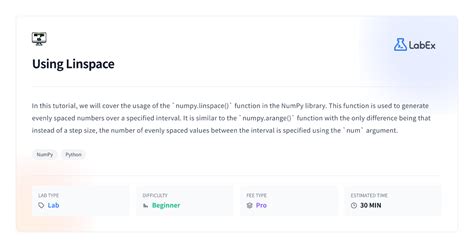 Using Linspace Labex