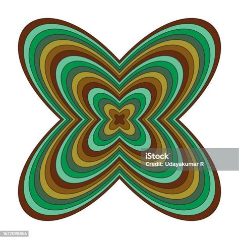 나비 유형 동심원 요소 그래픽 웹 디자인을 위한 요소 인쇄를 위한 템플릿 직물 포장 장식 다채로운 원 벡터 일러스트레이션이 있는