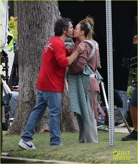 Kaley Cuoco And Chris Messina Share A Kiss While Filming Based On A True