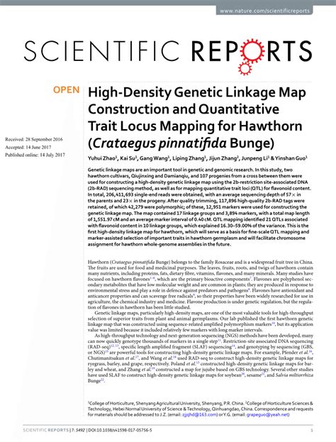 Pdf High Density Genetic Linkage Map Construction And Quantitative Trait Locus Mapping For