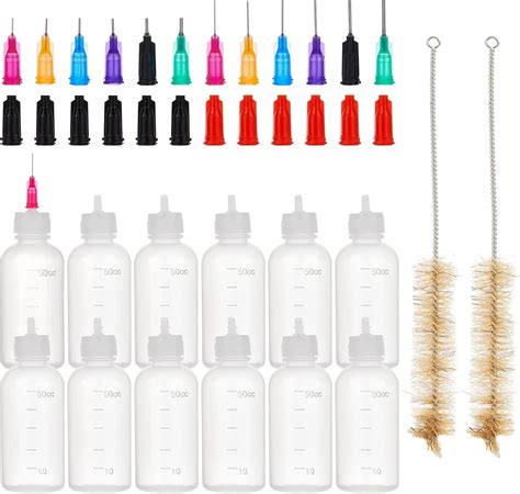 Benecreat 12 Pack 1 7 Ounce 50ml Multi Purpose Diy Precision Tip Applicator Bottles Set 24