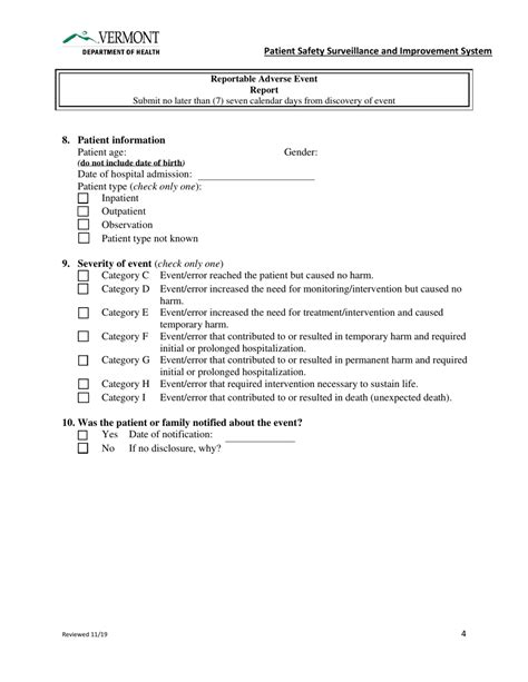 Vermont Reportable Adverse Event Report Fill Out Sign Online And Download Pdf Templateroller