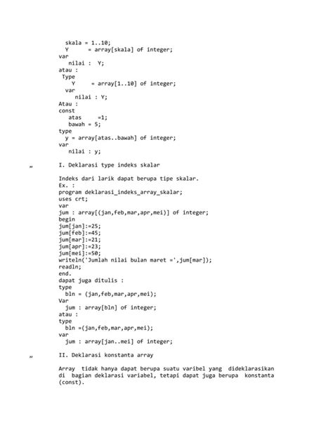 Pascal Arraytxt Notepadpdf