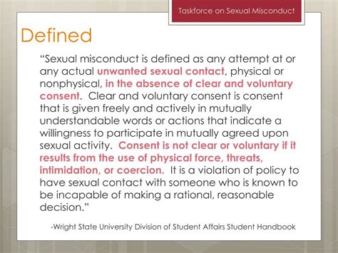 Ppt Taskforce On Sexual Misconduct Powerpoint Presentation Free