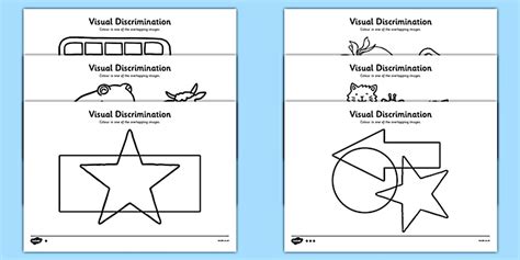 Lower Ability Visual Discrimination Overlapping Pictures Colouring