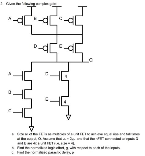 Solved A Size All Of The Fets As Multiples Of A Unit Fet To