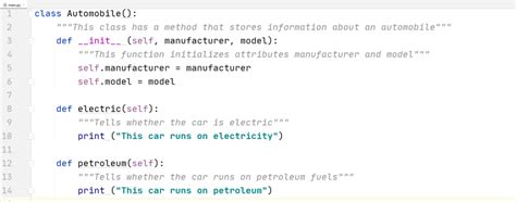 Python Classes — Tutorialbrain