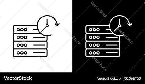 Real Time Data Icon Set On White Background Vector Image