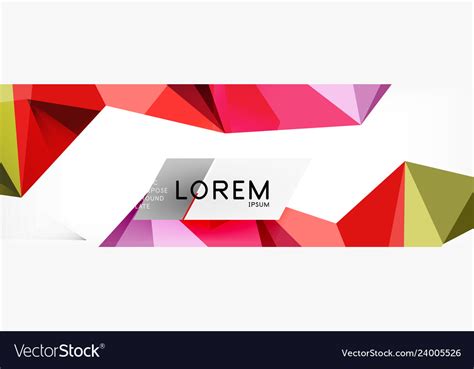 Mosaic Triangular Low Poly Style Abstract Vector Image
