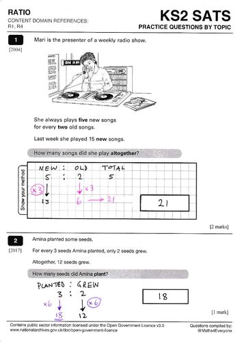 Ks2 Maths Ratio Proportion Teaching Resources