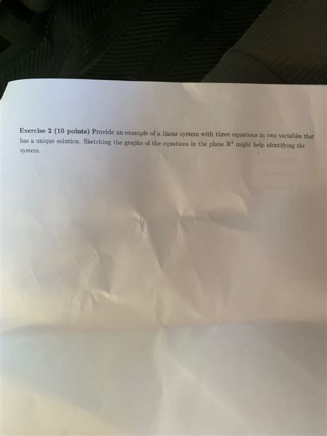 Solved Exercise 2 10 Points Provide An Example Of A Linear Chegg Com