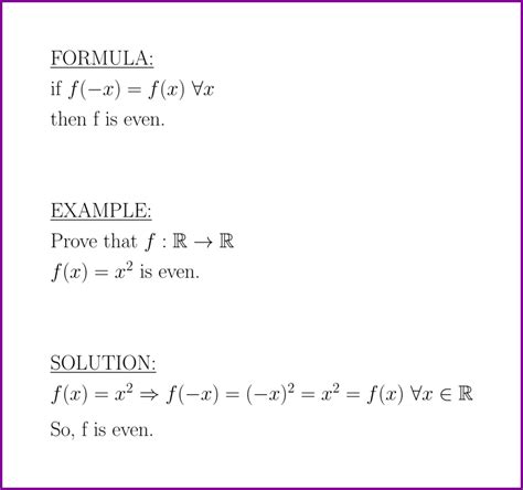 Even Functions Formula And Example LUNLUN