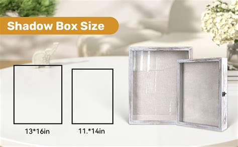 Shadow Box Fram 13x16 White Flower Shadow Box Graduation