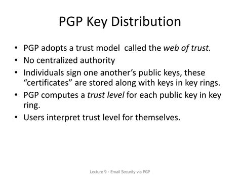 PPT Lecture Email Security Via PGP PowerPoint Presentation Free Download ID