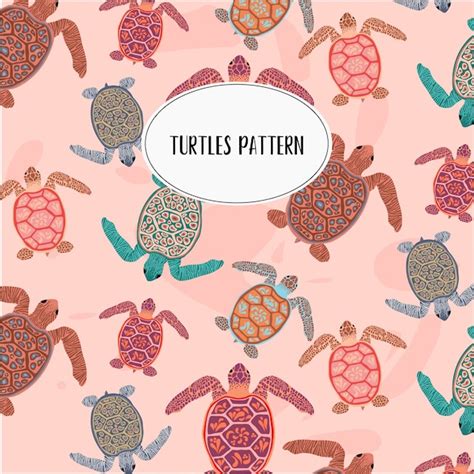 Premium Vector Turtles Pattern