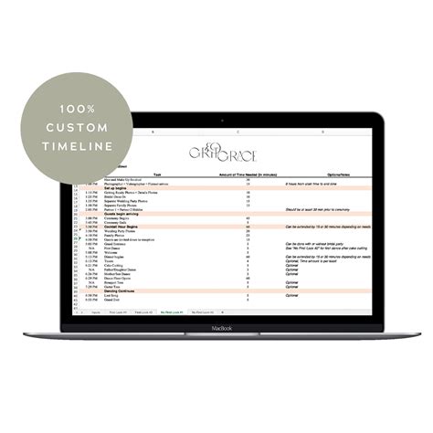 Custom Wedding Timeline Generator — Grit And Grace Events