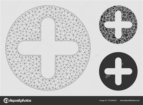 Create Vector Mesh Wire Frame Model And Triangle Mosaic Icon — Stock Vector © Ahasoft 273546240