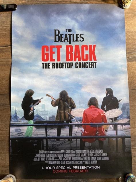 The Beatles Get Back The Rooftop Concert Original One Sheet Cinema