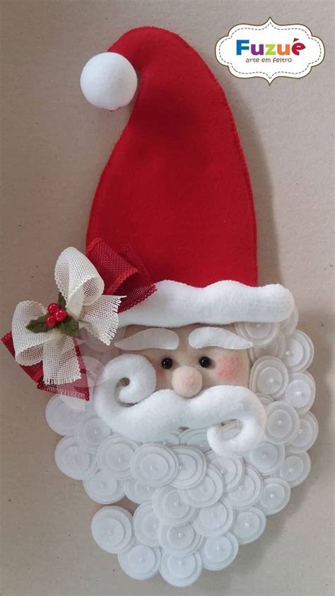 Hermosos Adornos Navideños En Fieltro Para La Puerta ~ Mimundomanual