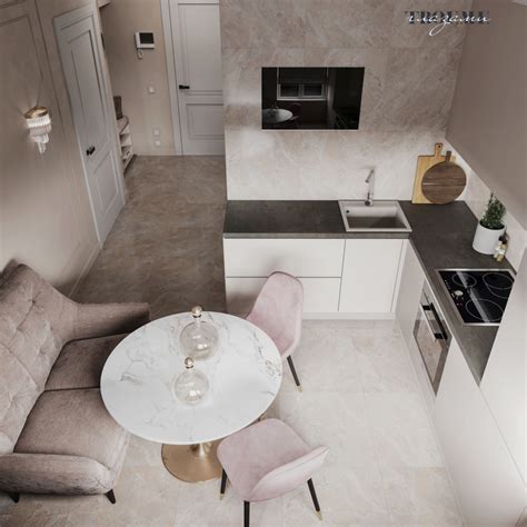 Дизайн кухни с тёмной столешницей Столешница Кухня Стол