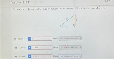 solved question 12 ﻿of 13for the vectors in the figure with