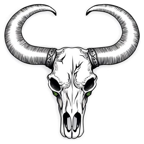 Download Tribal Bull Skull Design Png Psp