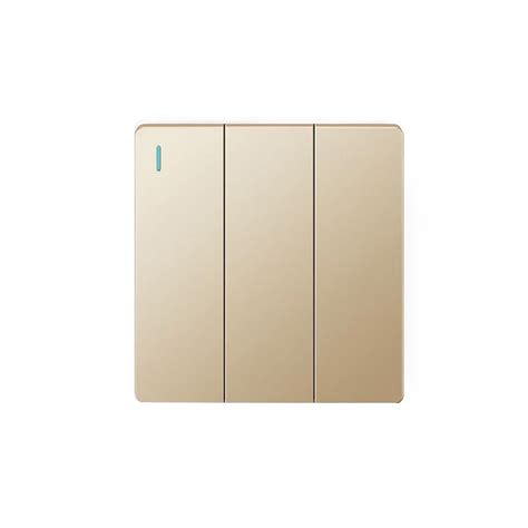 Fsl 3 Gang Two Way Switch Golden Modular Multi Point Control