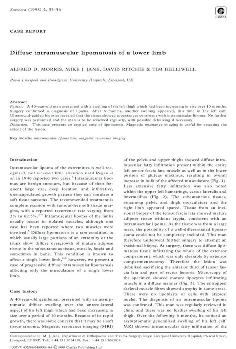 Pdf Journals Sarcoma