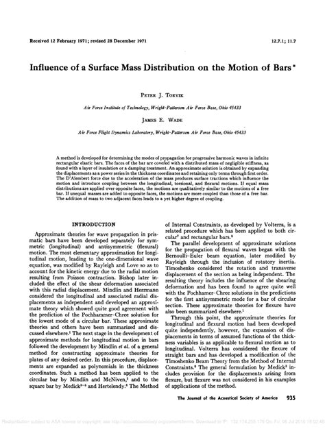Pdf Elastic Wave Propagation In Inhomogeneous Bars Of Several Sections