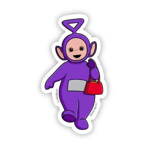 The Tinky Winky With His Bag Sticker 17 X 3 In Disegni Ricamo