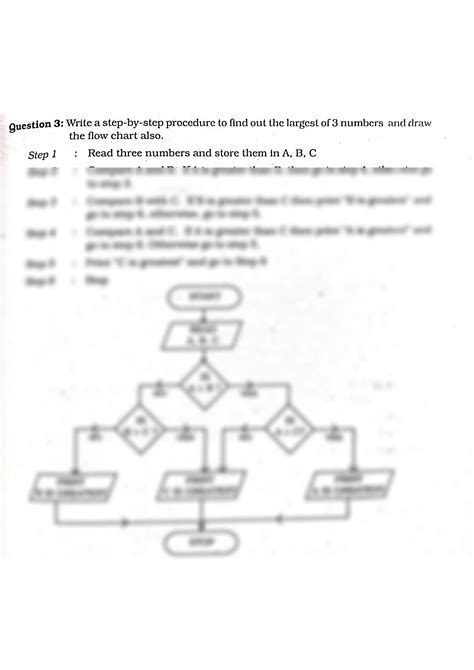 Solution Write A Step By Step Procedure To Find Out The Largest 3