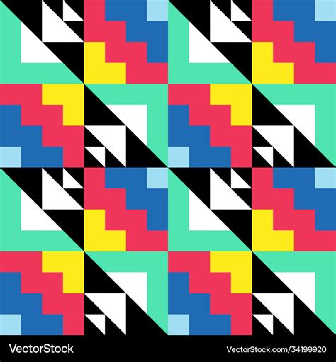 Color Repeating Pattern Abstract Decorative Vector Image