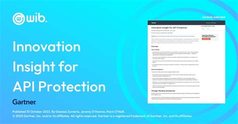 Wib On Linkedin Gartner Innovation Insight For Api Protection
