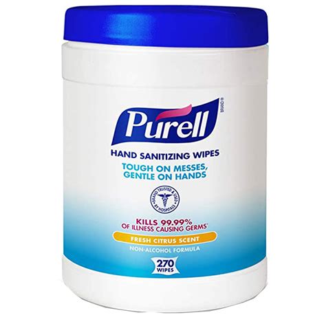Purell Bzk Benzalkonium Chloride Citrus Scent Hand Sanitizing Wipe