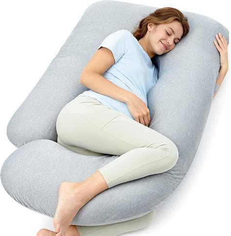 Momcozy Pregnancy Pillows With Cooling Cover U Shaped Full Body