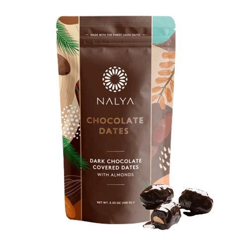 Dark Chocolate Dates Nakheel Alya 100 Grams Ulemabooks