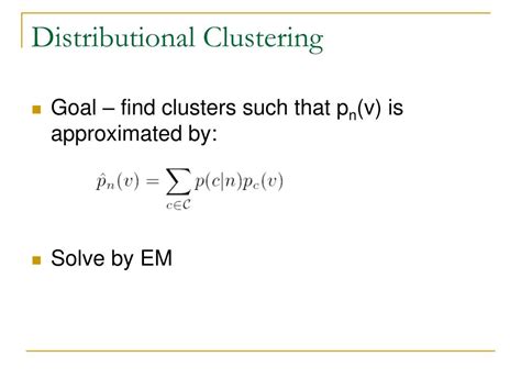 Ppt Distributional Clustering Of English Words Powerpoint Presentation Id152501