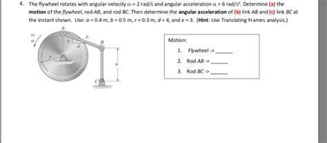 Solved The Flywheel Rotates With Angular Velocity Omega 2