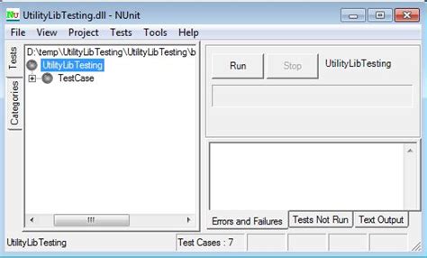 NUnit With C