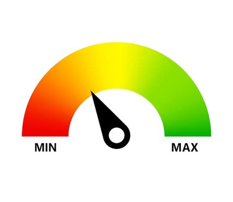 Premium Vector Red Green Meter Minimum Maximum Level Indicator