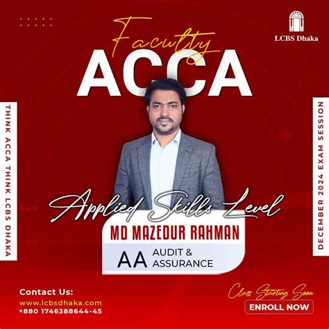 Acca Applied Skills Level Faculty December 2024 Session Lcbs Dhaka Limited Acca Applied Skills Level Faculty December 2024 Session Lcbs Dhaka Limited