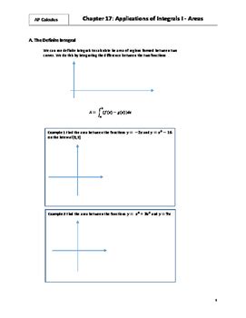 AP Calculus 17 Applications Of Integral I TPT