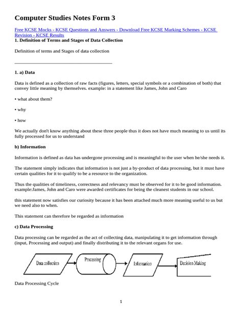 Computer Studies Notes Form 3 Pdf Programming Computer Program