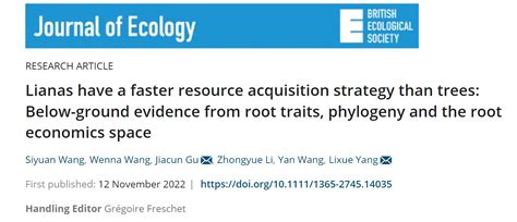 我校科研团队在木本植物根系功能性状领域取得重要进展 东北林业大学新闻网