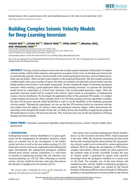 Buildingcomplexseismicvelocitymodelsfordeeplearninginversionpdf